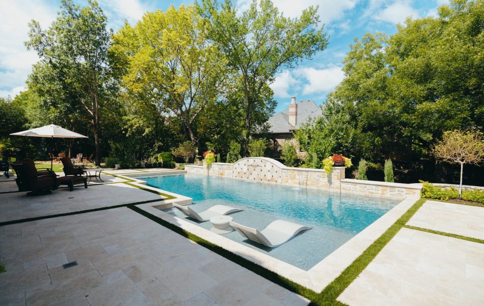 Ivory Travertine Mediterranean Space Project - Claffey Pools