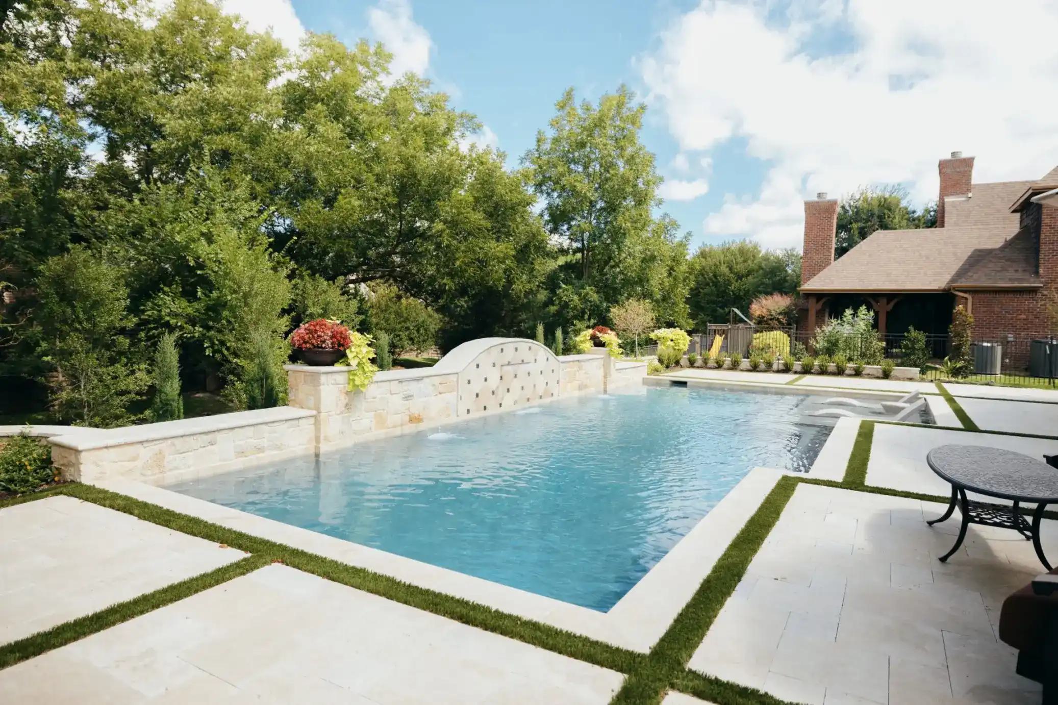 Ivory Travertine Mediterranean Space Project - Claffey Pools