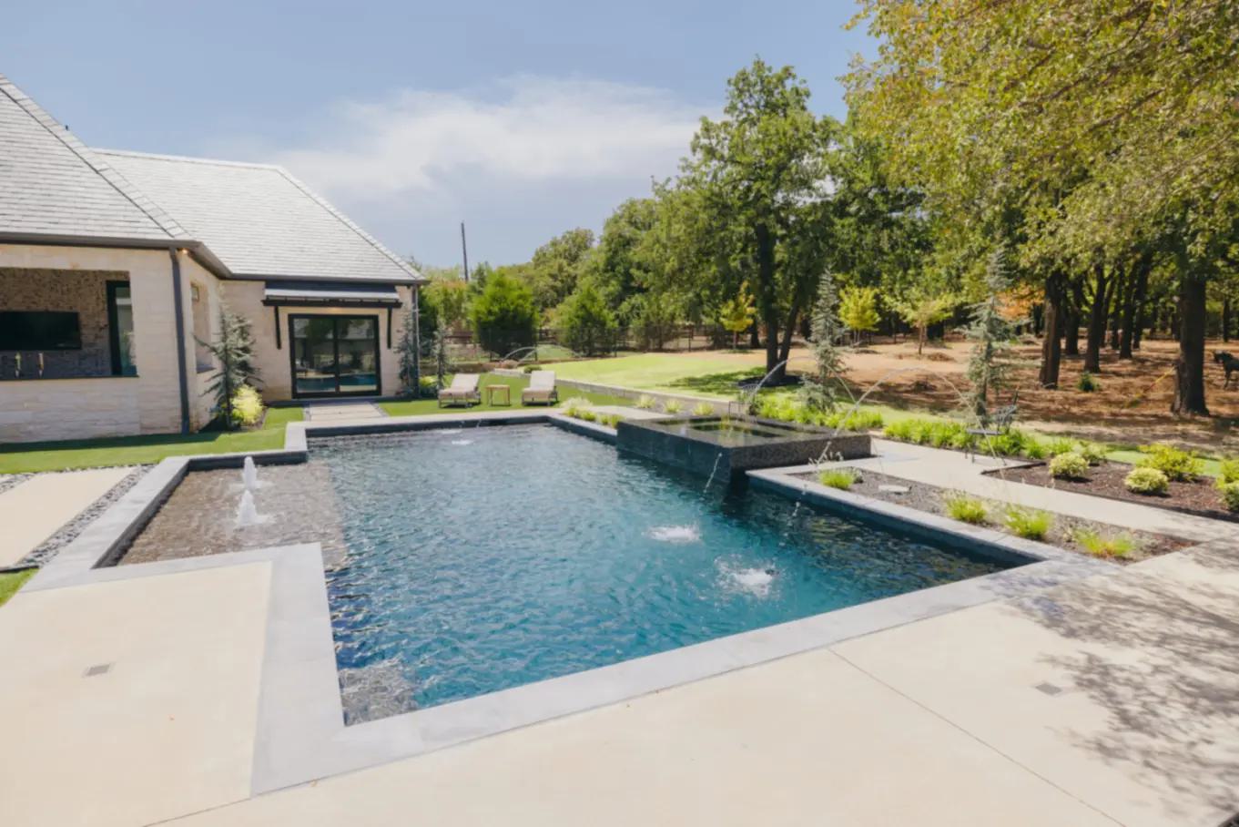 Modern Straight-Line Oasis Project - Claffey Pools